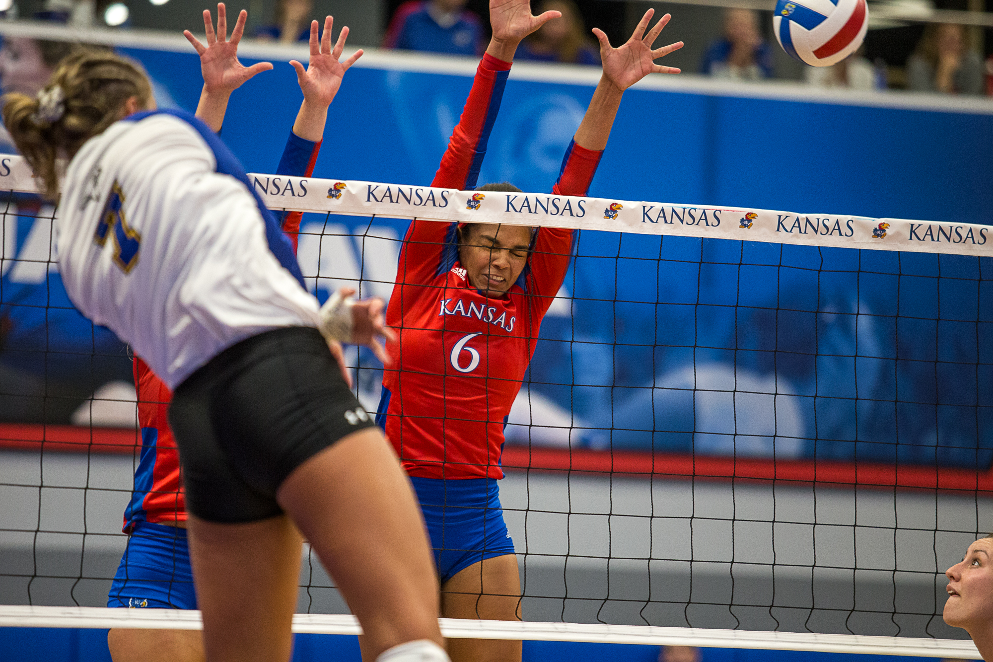 KU volleyball opens new arena with 3-0 victory over Morehead State ...